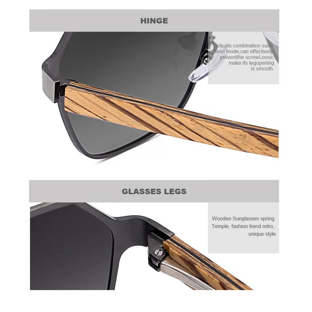First Lens Grove Wooden Sunglasses 006 - Polorized & UV Protected