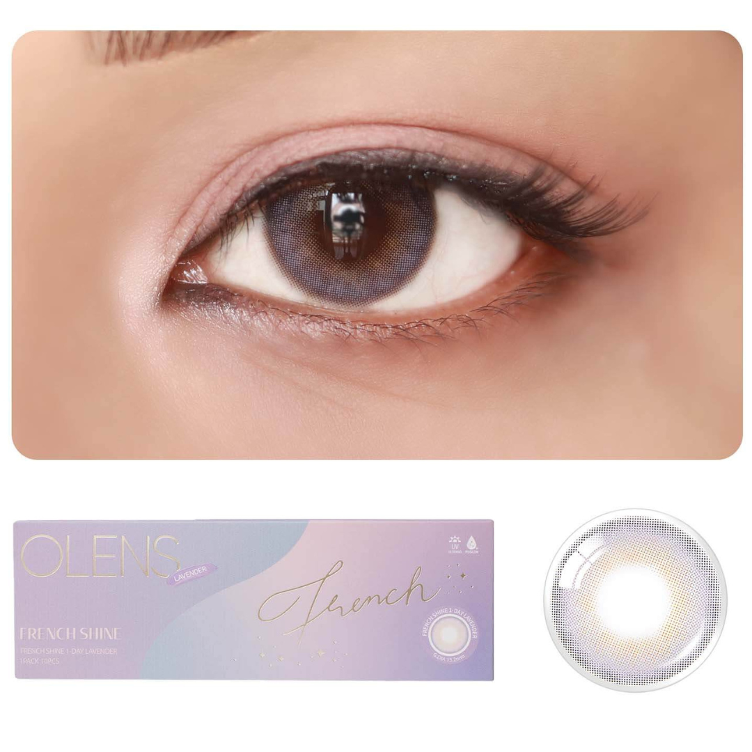 OLENS French Shine Lavender One-Day Contact Lenses – 10 Pack