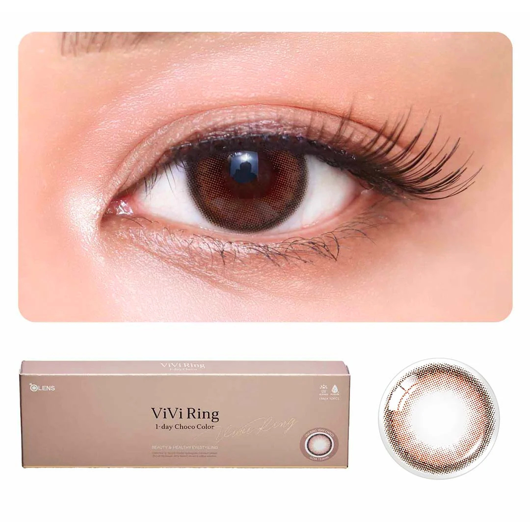 OLENS ViVi Ring Choco Daily Contact Lenses – 10 Pack
