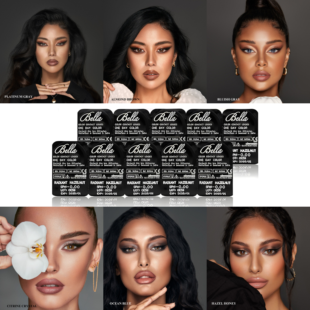Bella One Day Mix Color Contact Lens Combo - Shades 10 Lens Box
