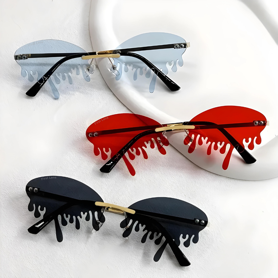 First Lens Teardrop Shape Sunglasses - Stylish, Lightweight & Durable