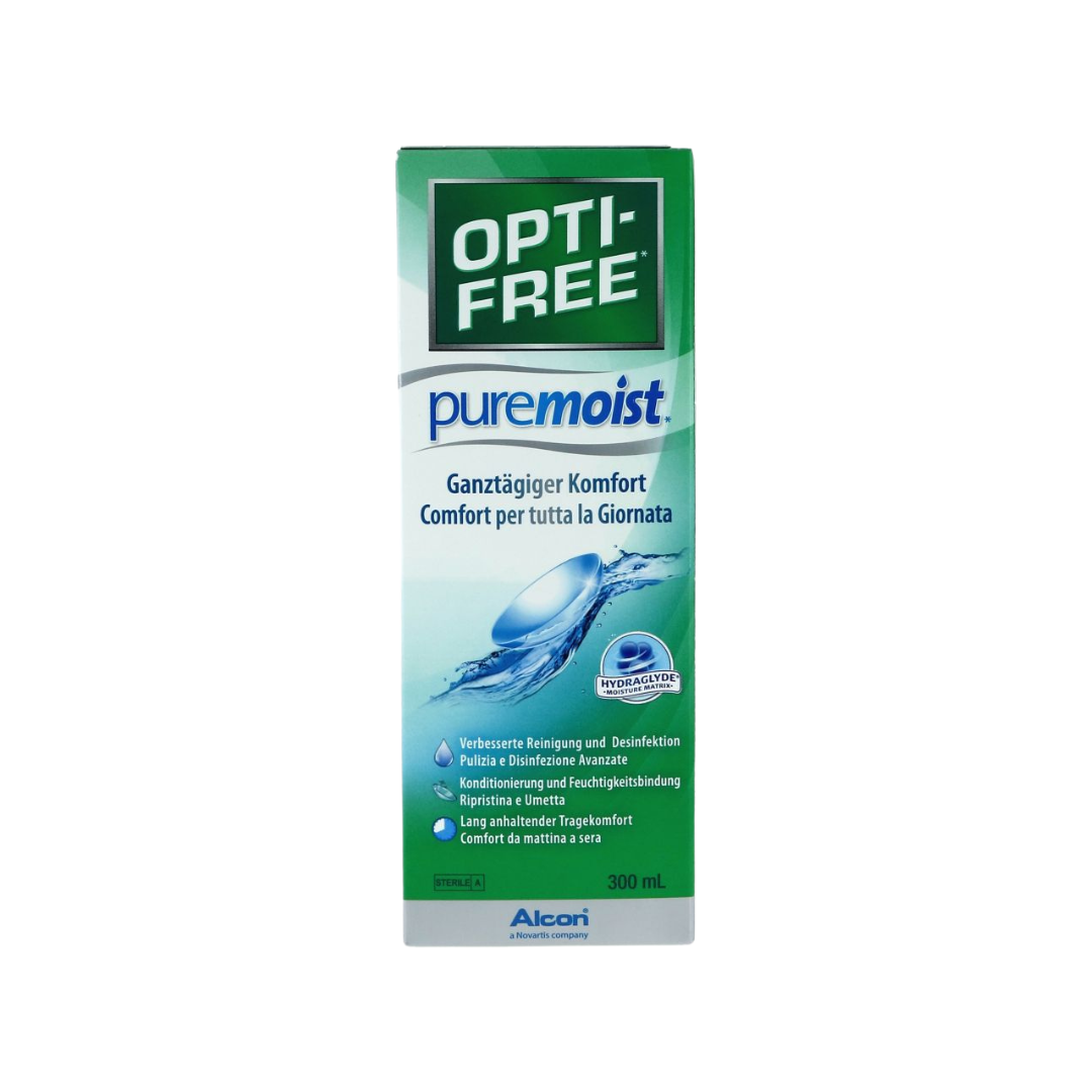 Alcon OPTI FREE PURE MOIST 300ml by First Lens: Moisture-Rich Lens Care